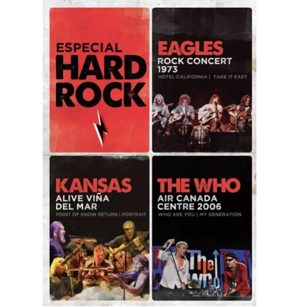 DVD KANSAS, EAGLES AND THE WHO - SPECIAL HARD ROCK