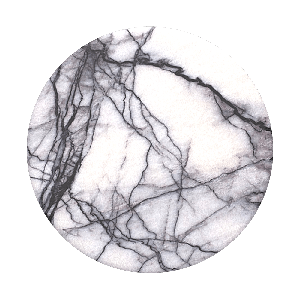 PopSockets Mod White Marble estampa em mármore preto e branco