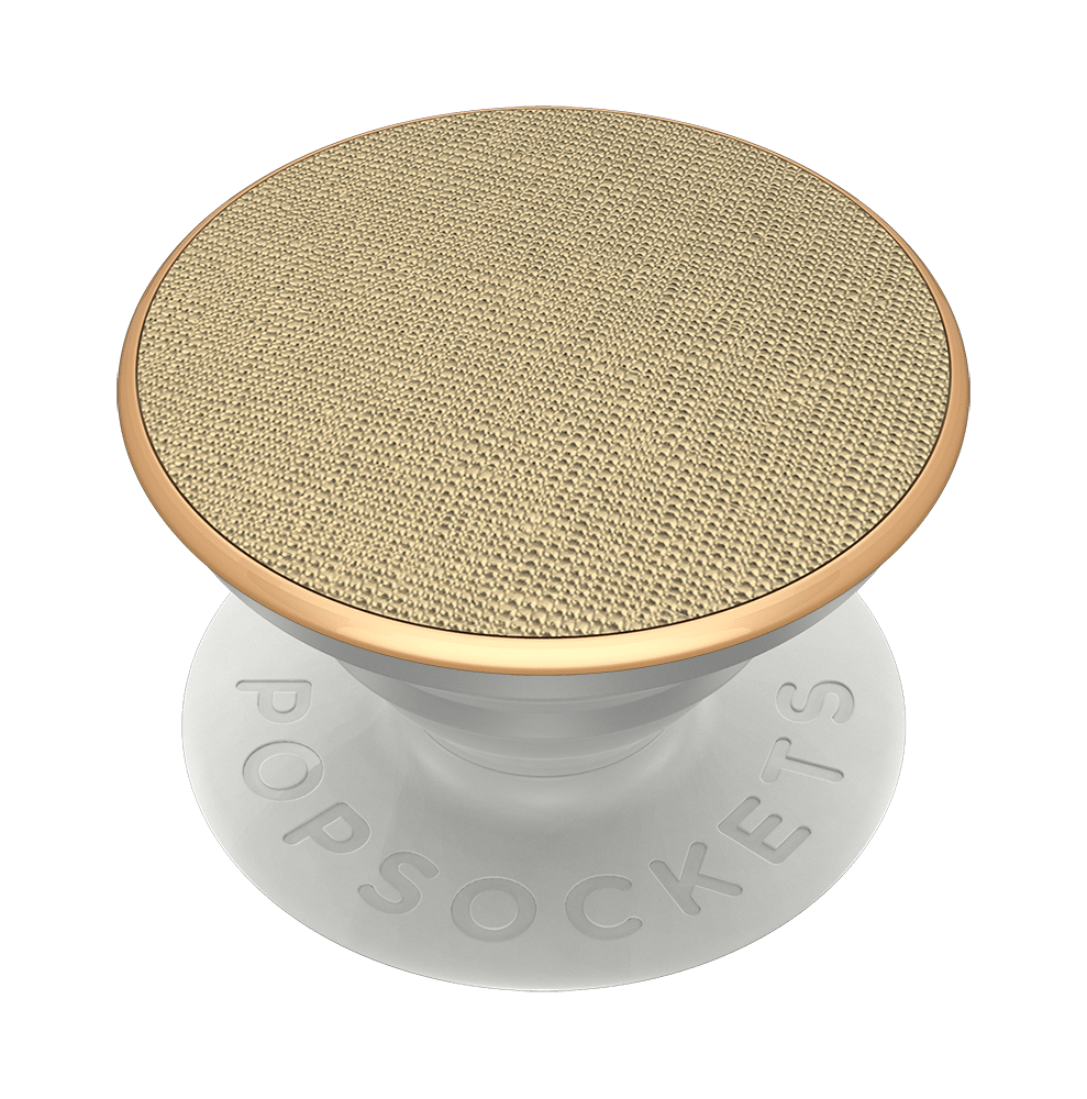 PopSockets Saffiano Gold Couro vegano de alumínio em relevo