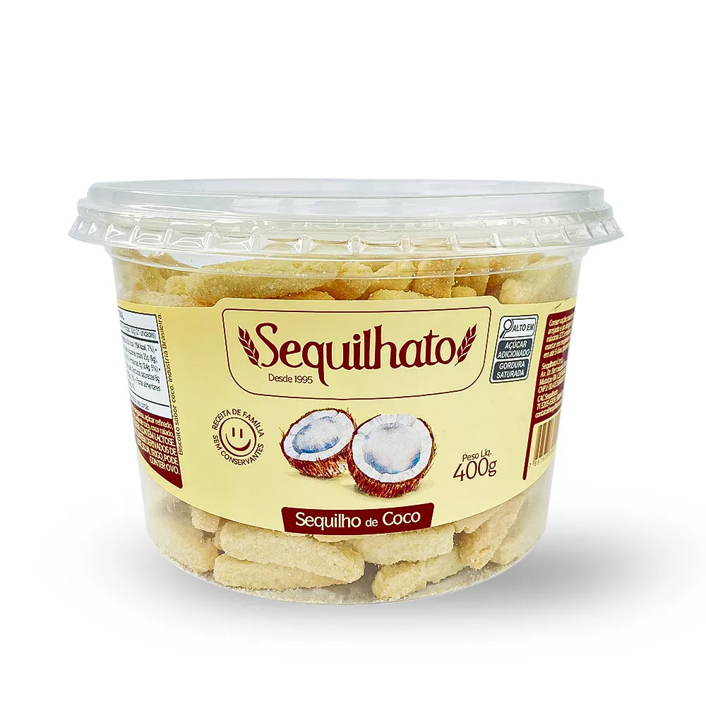 Sequilho de Coco Pote 400g