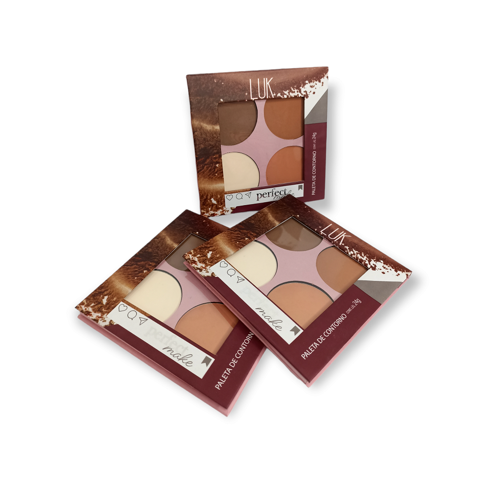 Kit c/3 Un - Paleta de Contorno Perfect Make Luk Makeup
