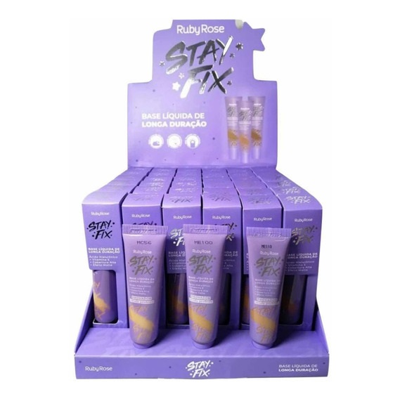 Box c/36 Un - Base Líquida de Longa Duração Stay Fix - Ruby Rose - HB873/G2