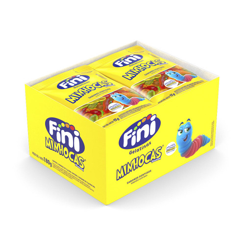 Box c/12 Un - Gelatinas Minhocas 180g - Fini