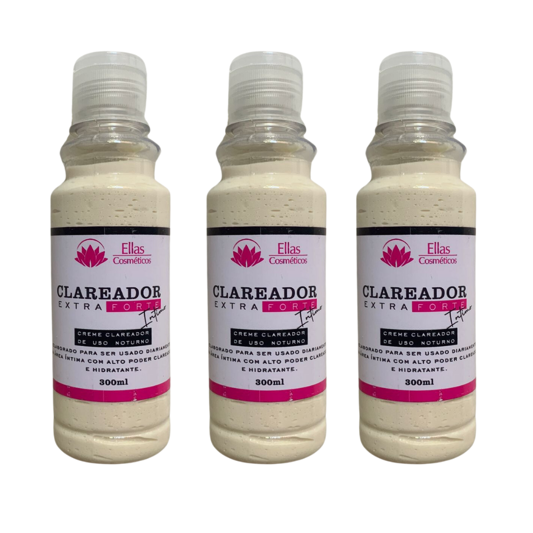 Kit c/3 - Clareador Íntimo Extra Forte 300ml Ellas Cosméticos