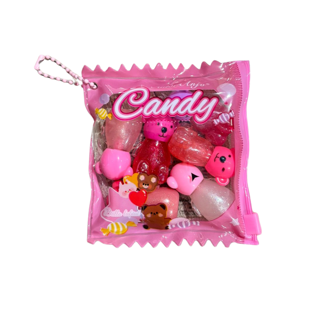 Lip Gloss Ursinhos com Bolsinha Ruby Anjo - MF016