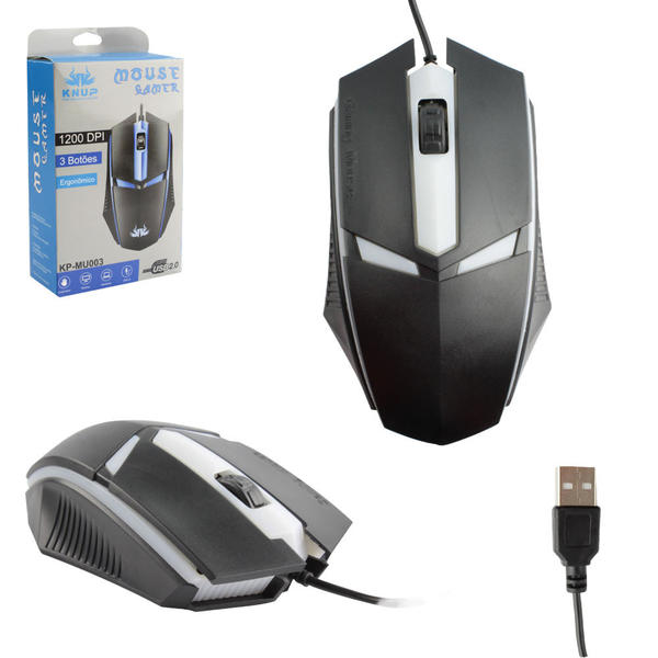 mouse Gamer Knup Kp-MU003-PRETO
