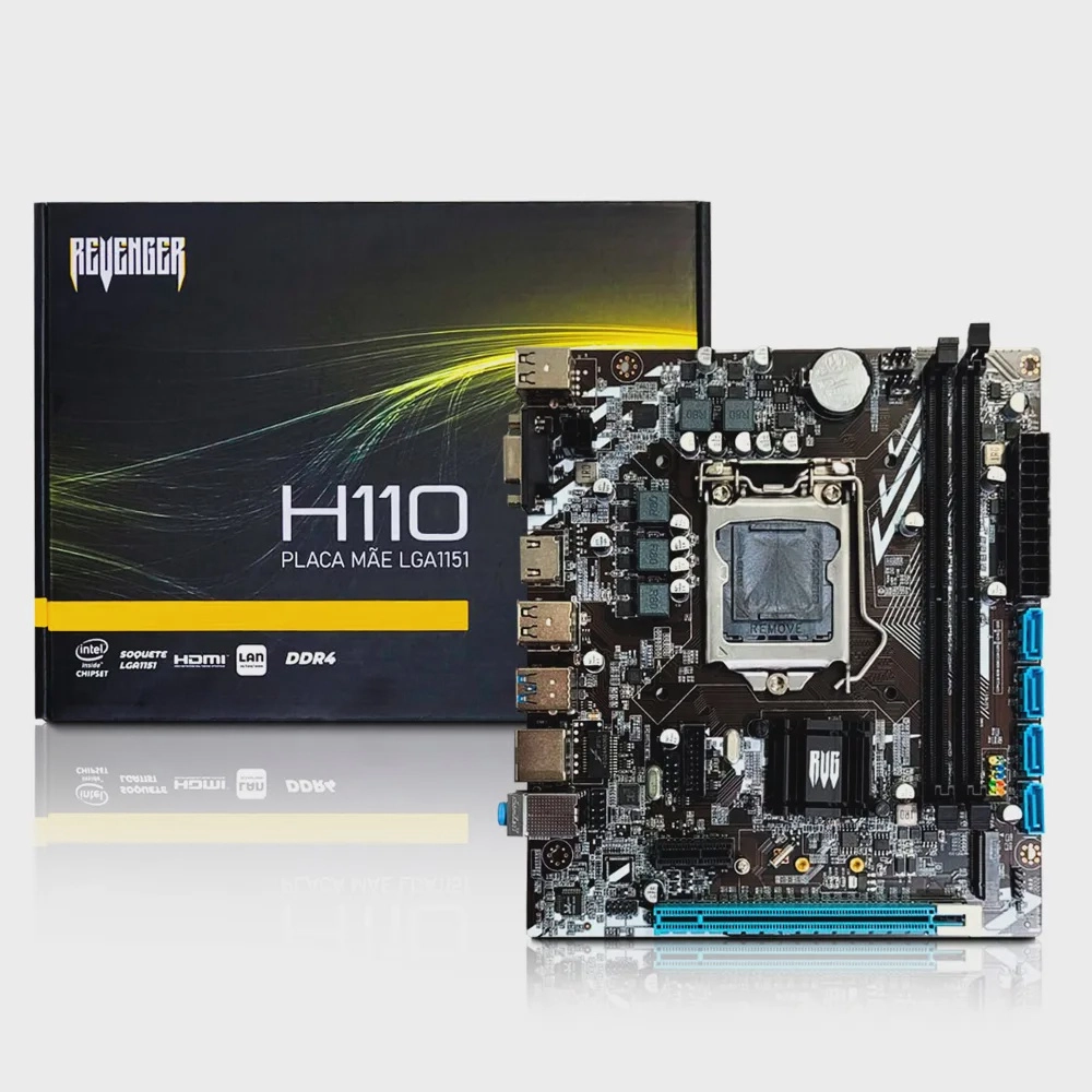 Placa Mãe Lga1151 Intel H110 DDR4 6° ,7°G Usb 3.0 Kp