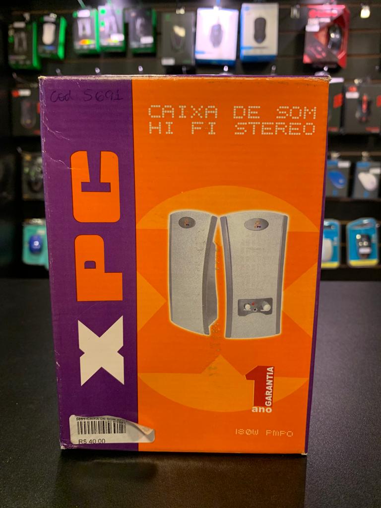 CAIXA DE SOM XPC HI FI STEREO PRETO 180W PMPO