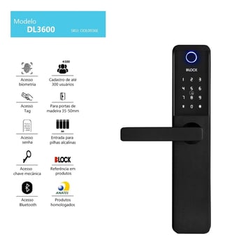 Fechadura Digital - Dl 3600 DLock