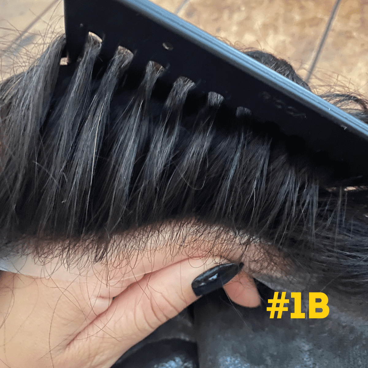 Prótese capilar masculina micropele 0.8mm 120 / 130% amarrada em nó