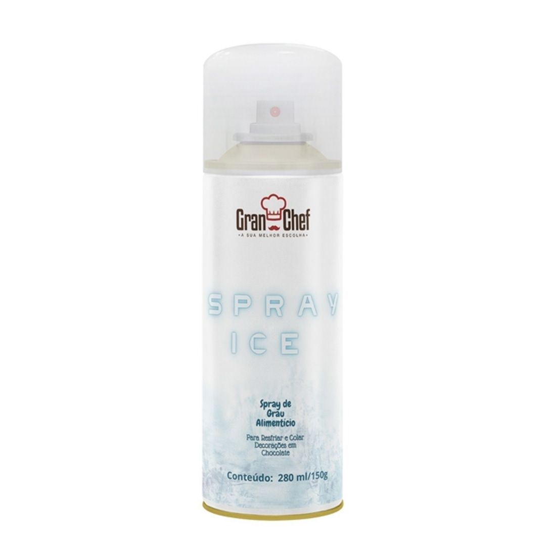 Spray Ice para Decorações em Chocolate (280ml/150g) - Gran Chef