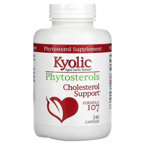 Extrato de Alho Envelhecido, Fitoesteróis, Fórmula 107 - Kyolic, 240 ...