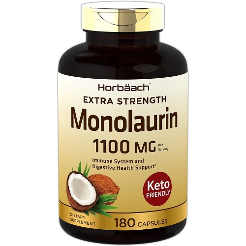 Cápsulas de Monolaurina, 1100mg, 180 cápsulas - Horbäach