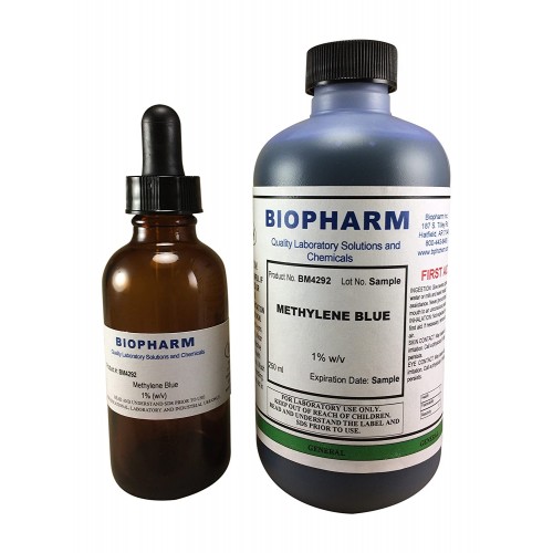 Azul de Metileno 1% Solução Aquosa, Biopharm, 250 ml