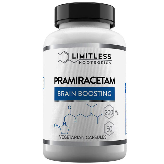 Pramiracetam, Limitless Nootropics, 200mg, 50 cápsulas