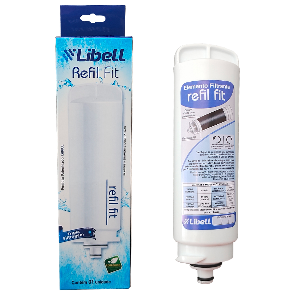 Refil Filtro Purificador De Água Acquafit Libell Original