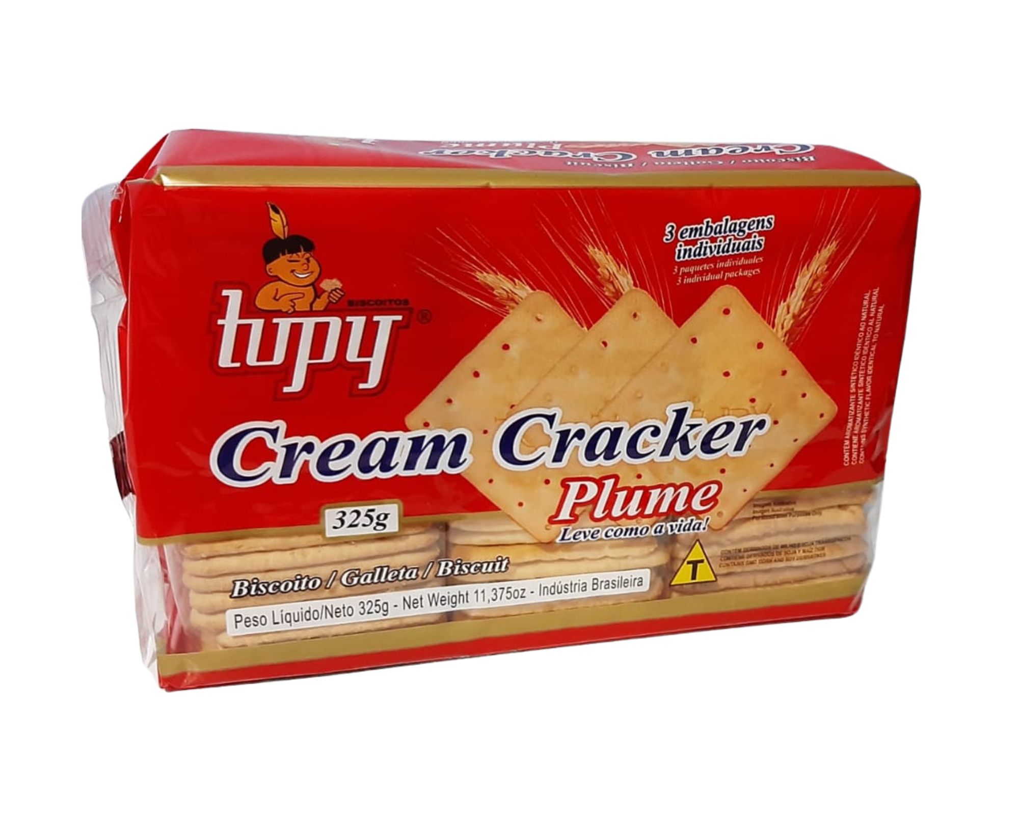 Biscoito Tupy Cream Cracker Plume 325g