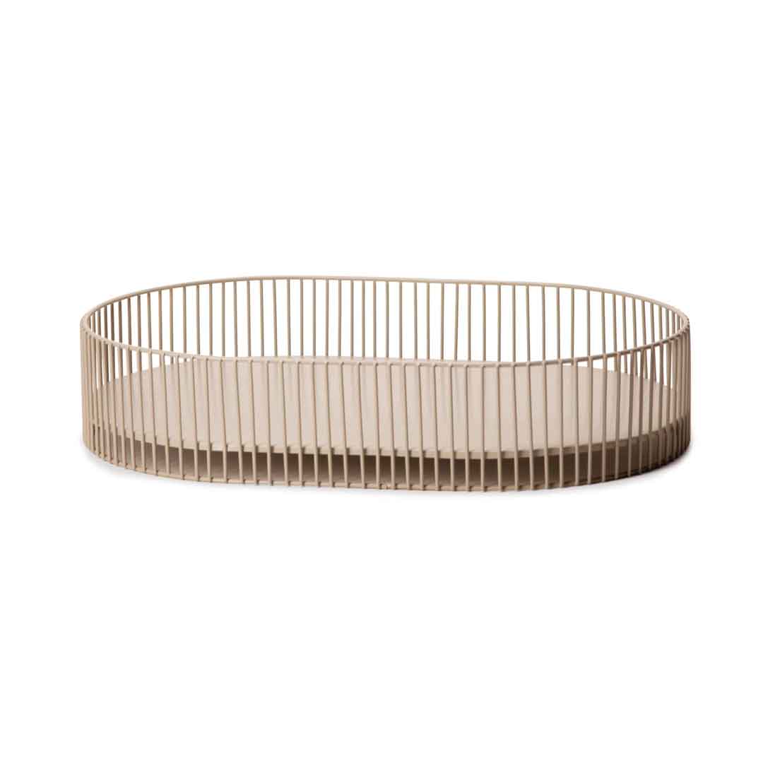 Centro De Mesa Oval Em Metal 49cm
