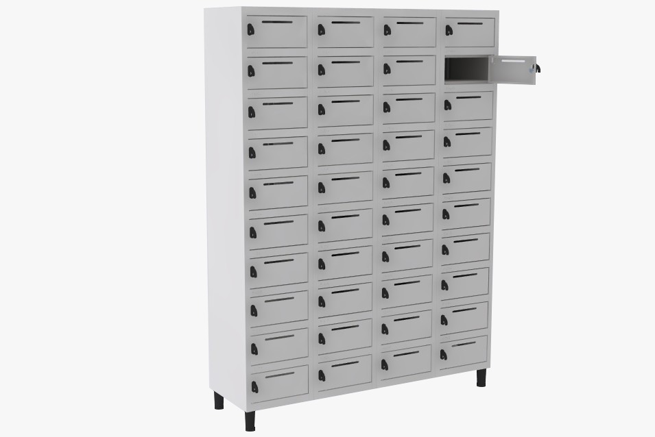 Armário Caixa Postal 40 Portas Aço e Chave | Conexão Office