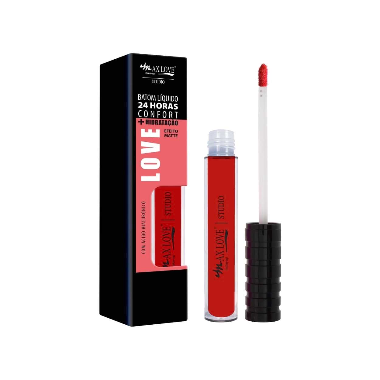 Batom Líquido 24 Horas Confort Longa Duração 752 a 757 Max Love