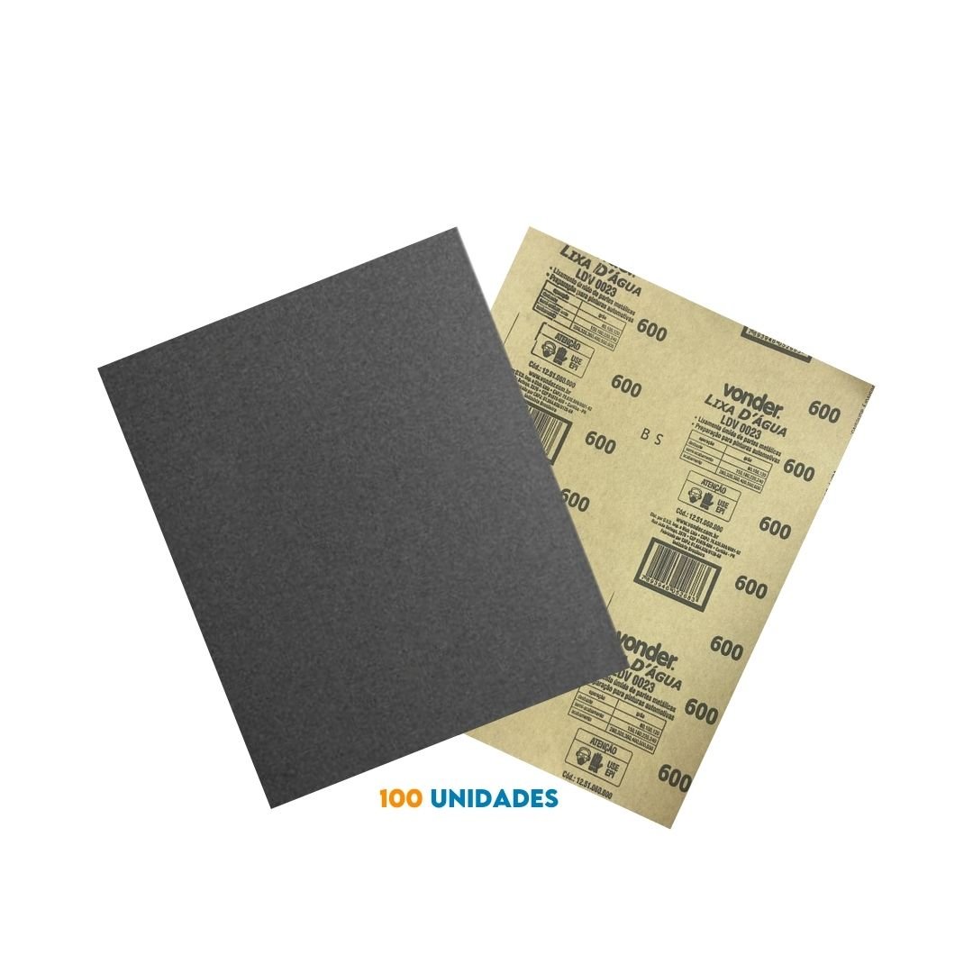 100 Folhas Lixa D’Água G 600