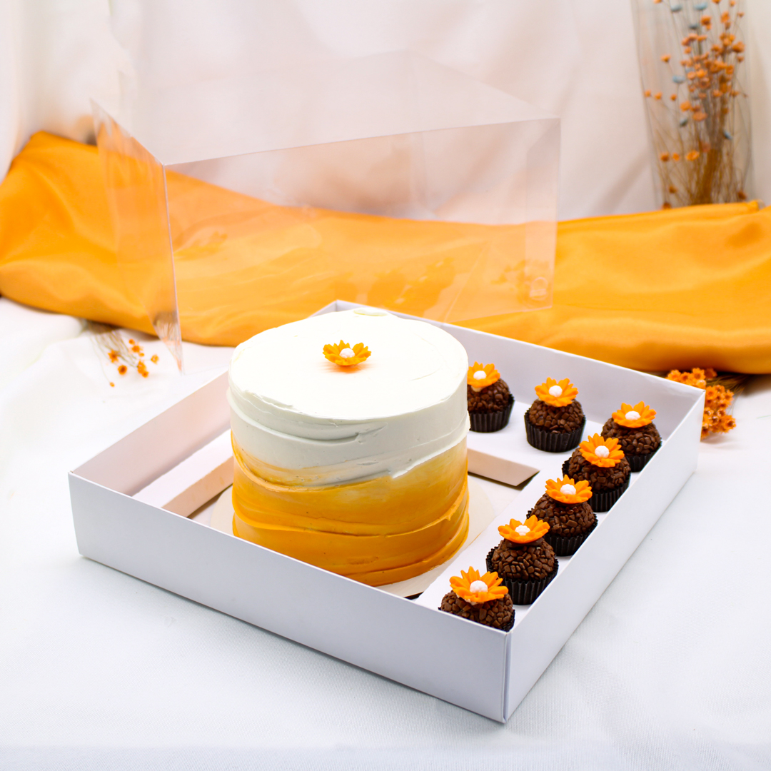 Embalagens brancas para mini bolo bento cake e 9 brigadeiros - proteja ...