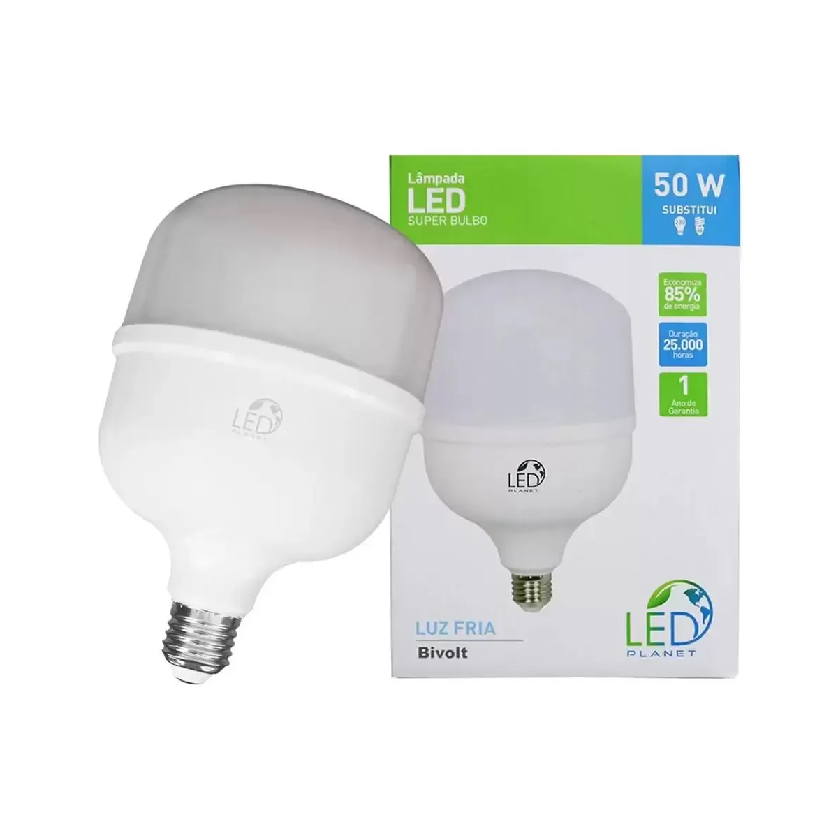 Lâmpada Led Super Bulbo 50W 6500K 4000LM Soquete E27 Bivolt
