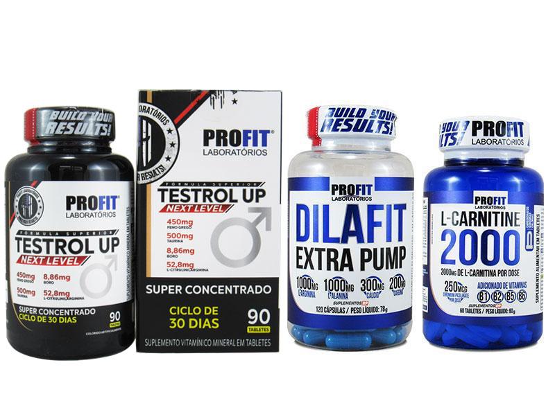 Ciclo 30 dias Testosterona Alta Testrol UP + Dilafit + L-carnitina